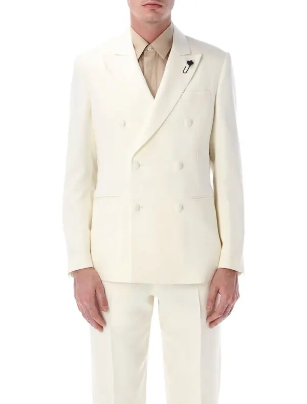 LARDINI Double-breasted Jacket With Peak Lapel