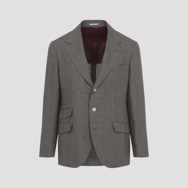 Brunello Cucinelli Linen Blazer - Brown