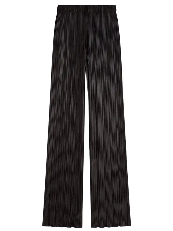 Phoebe Philo Pleated Wide-leg Trousers - Black
