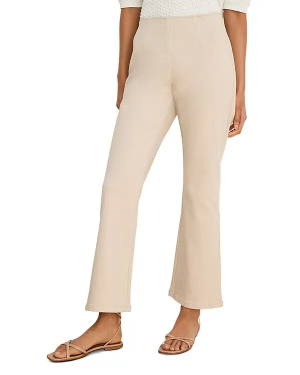 NIC+ZOE Berkeley High Rise Ankle Bootcut Jeans - Macadamia