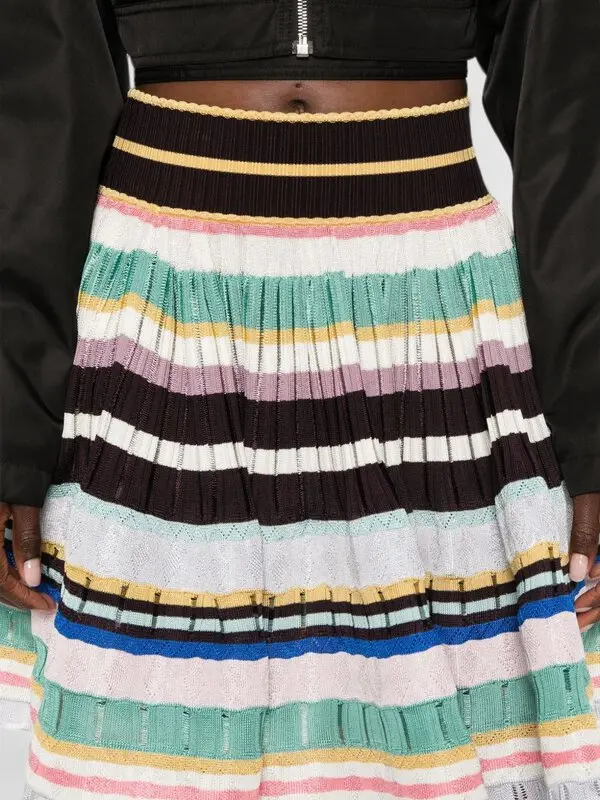 Alaïa Striped Mini Skirt