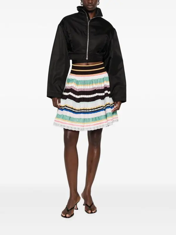 Alaïa Striped Mini Skirt