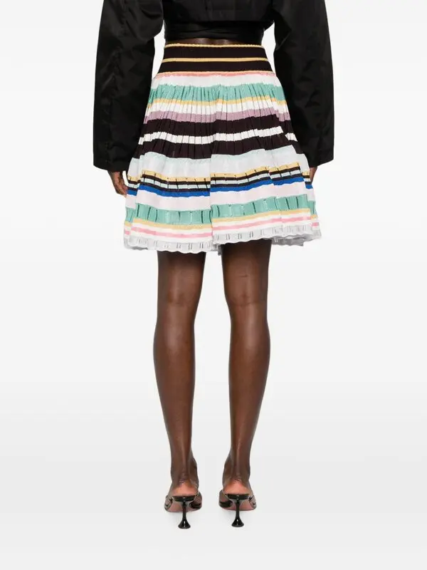 Alaïa Striped Mini Skirt