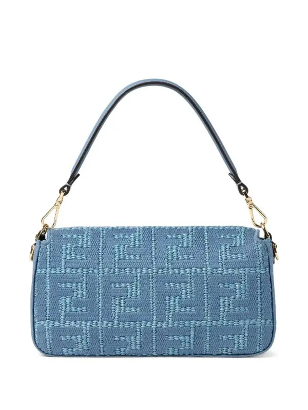 Fendi Baguette Embroidered Rafia Shoulder Bag