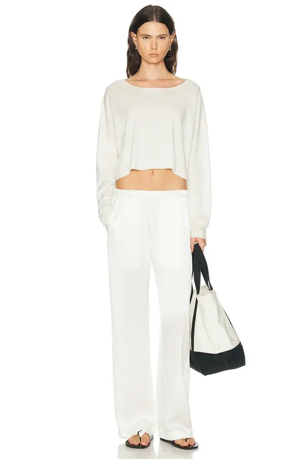 Eterne Cropped Boatneck Top