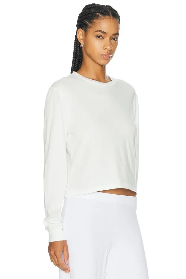 Eterne Cotton Modal Long Sleeve Boxy Tee