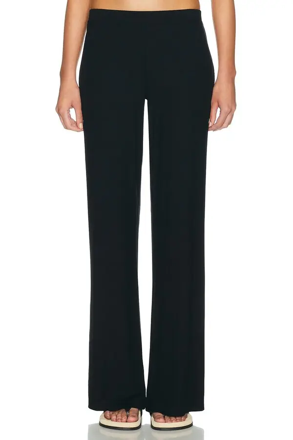 Eterne Easy Lounge Butter Rib Pant - Black