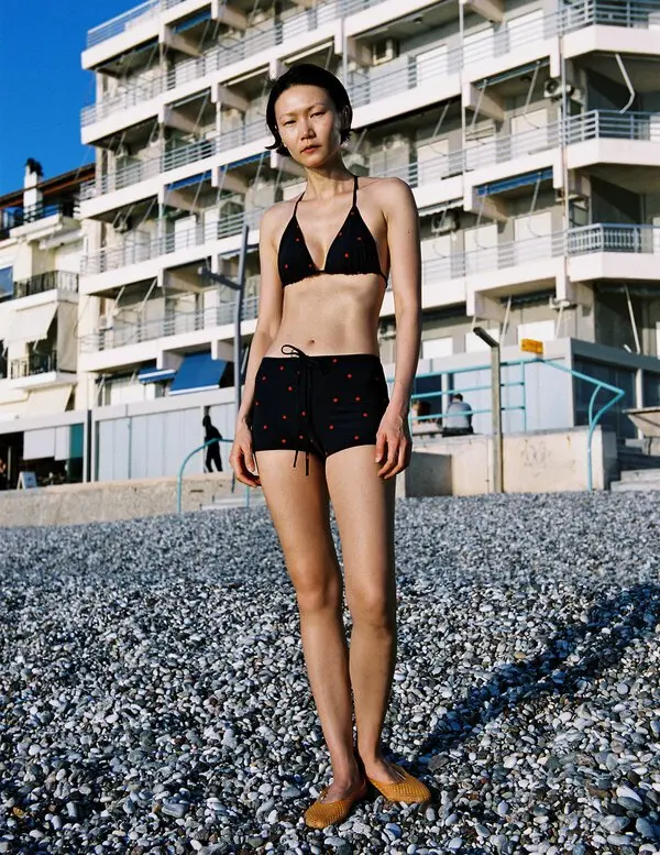 Araks Polly Short Swim Shorts In Lagoon Dot