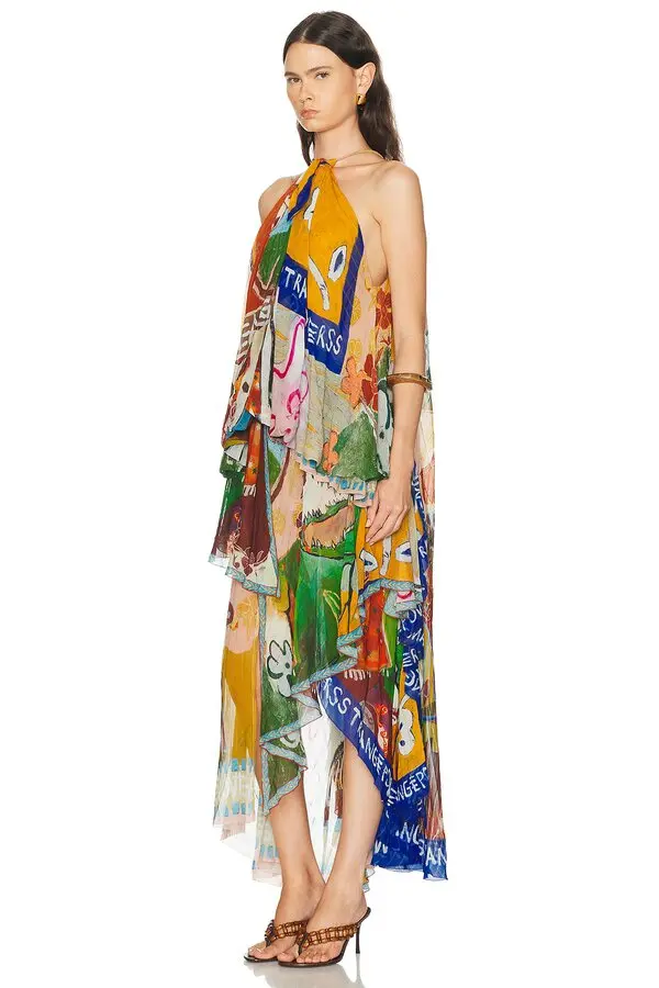 ALEMAIS Mlak Halter Gown - Multi