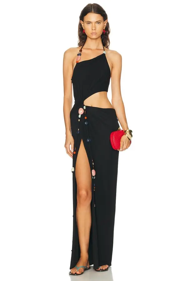 Cult Gaia Macie Gown Jersey - Black