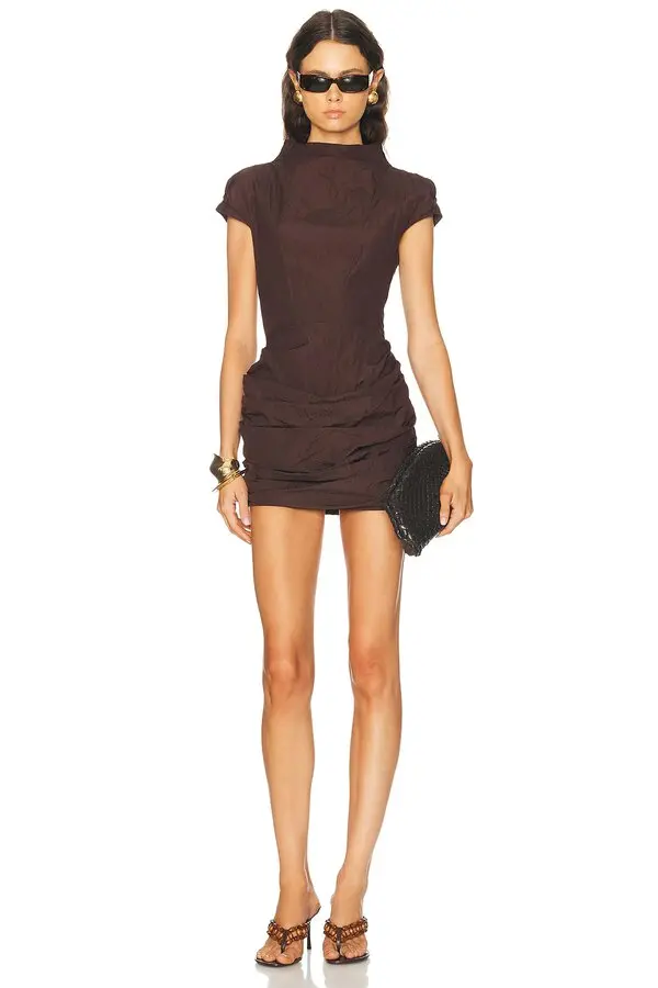 Magda Butrym Short Sleeve Mini Dress