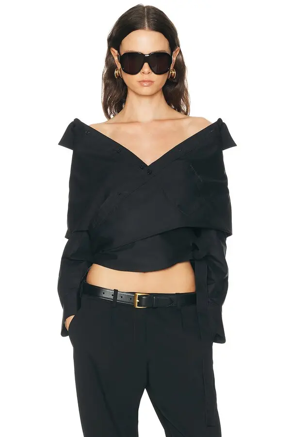 Balenciaga Wrap Shirt - Black