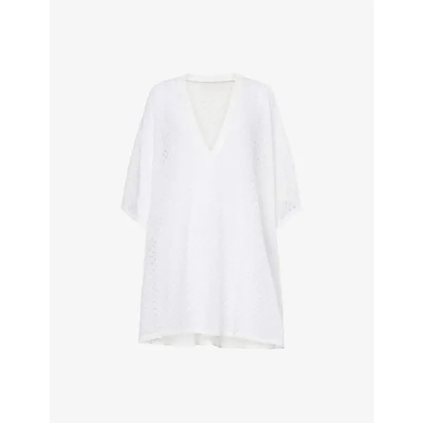 Missoni Lamé Knitted Kaftan Cover-up - White