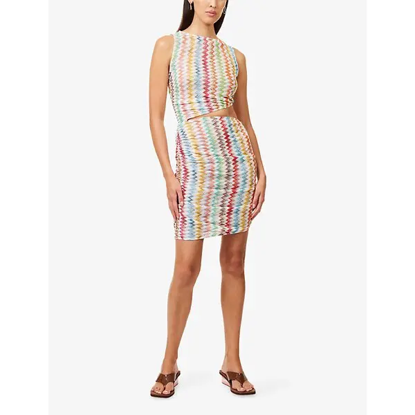 Missoni Cut-out Chevron Knitted Mini Cover-up