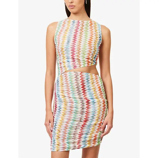 Missoni Cut-out Chevron Knitted Mini Cover-up