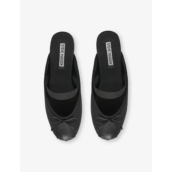 Steve Madden Cutesy Leather Ballerina Mules