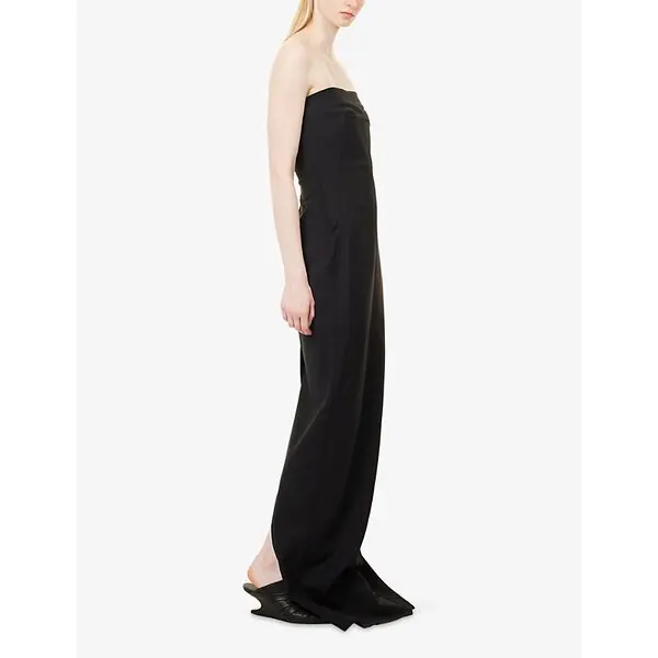 Rick Owens Bustier Strapless Stretch-wool Gown