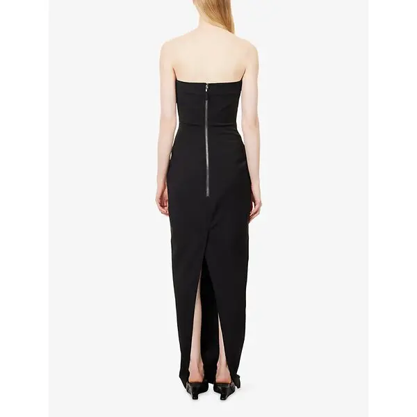 Rick Owens Bustier Strapless Stretch-wool Gown