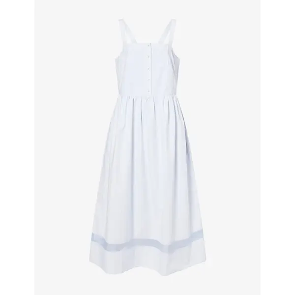 Jenni Kayne Button-front Cotton-poplin Maxi Dress