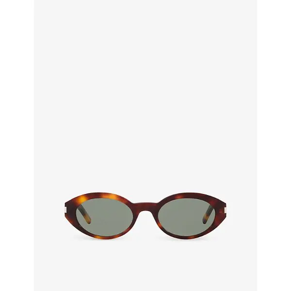 Saint Laurent Sl 567 Oval-frame Tortoiseshell Acetate Sunglasses