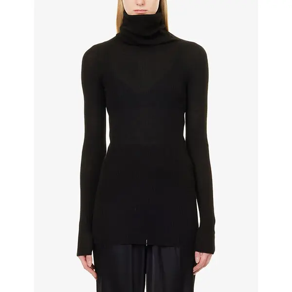Rick Owens Long-sleeve Roll-neck Virgin Wool Top