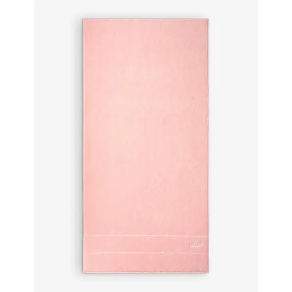 BOSS Plain Logo-embroidered Egyptian-cotton Towel
