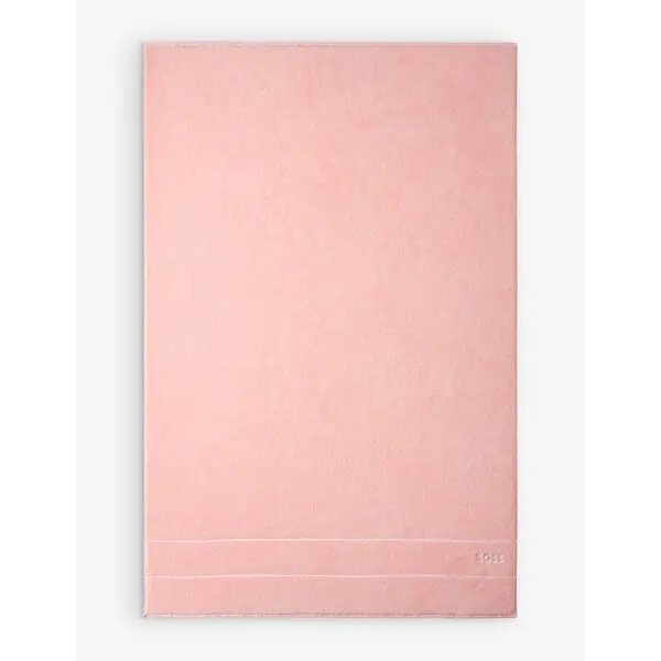 BOSS Plain Logo-embroidered Egyptian-cotton Towel