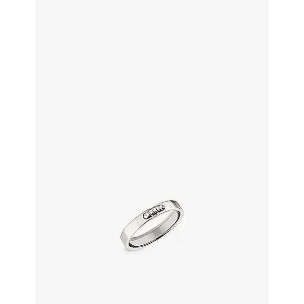 CHAUMET 18ct White-gold And Diamond Wedding Band - Silver