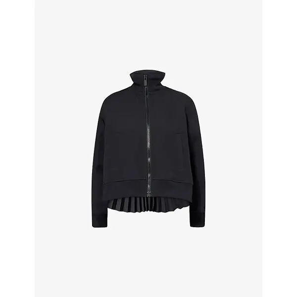 Sacai Zip-through Pleated Stretch-woven Jacket