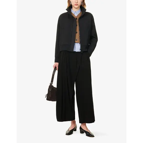 Sacai Zip-through Pleated Stretch-woven Jacket