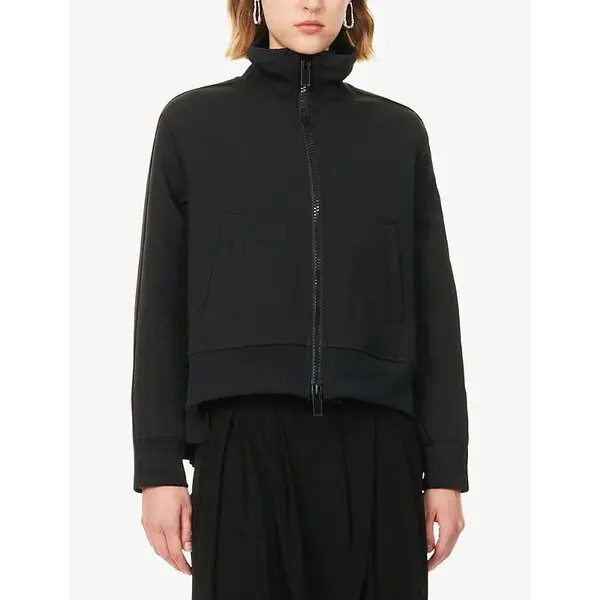 Sacai Zip-through Pleated Stretch-woven Jacket