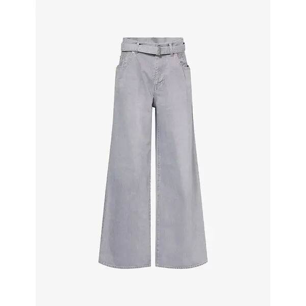 Sacai Belted Wide-leg Denim Jeans