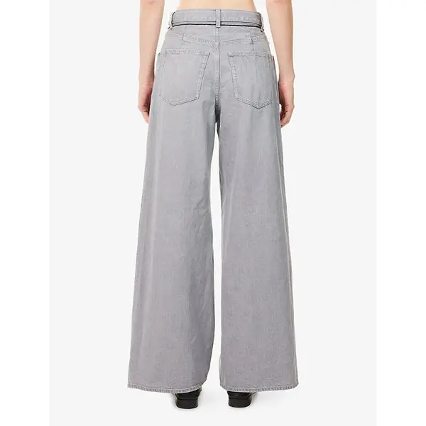 Sacai Belted Wide-leg Denim Jeans