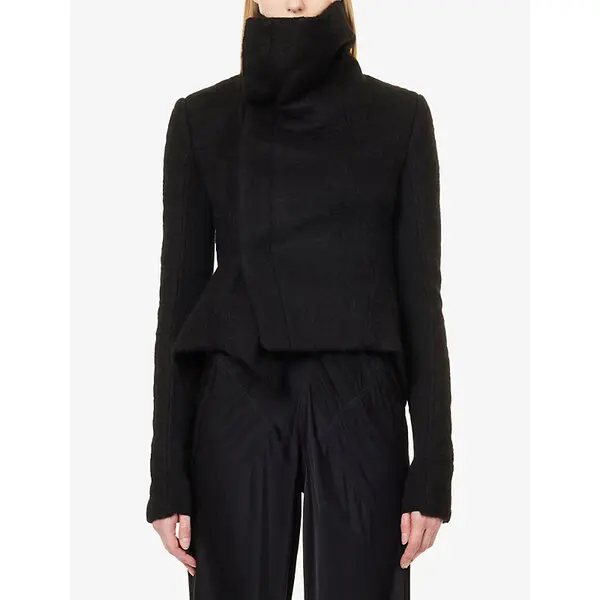 Rick Owens Naska Buttoned Wool-blend Jacket