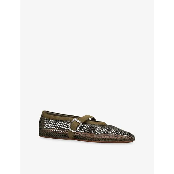 Alaïa Azzedine Cut-out Mesh Ballerina Flats