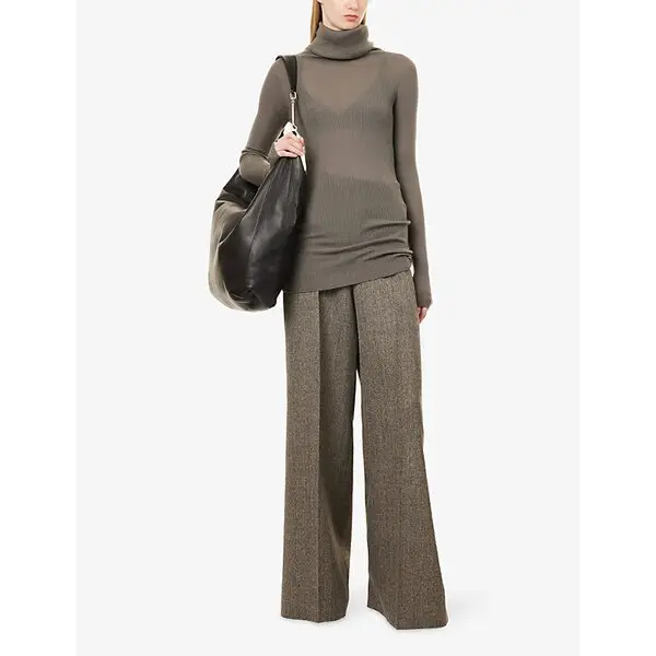 Rick Owens Roll Neck Virgin Wool Top