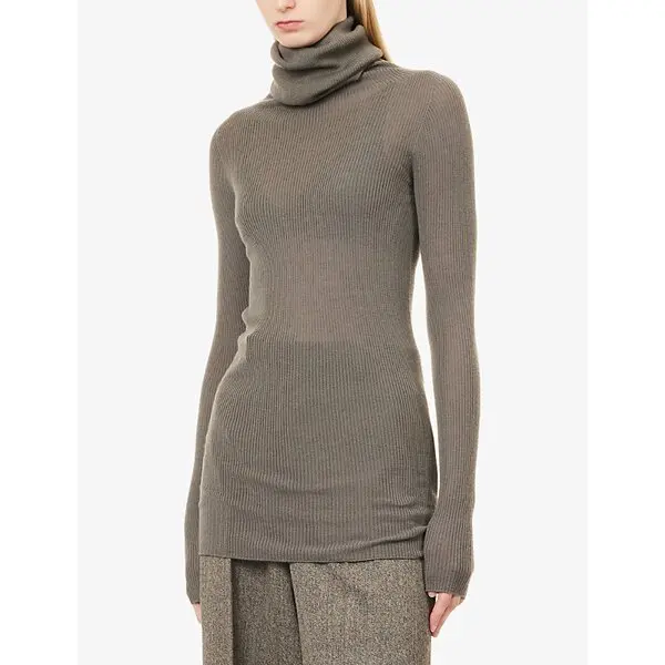 Rick Owens Roll Neck Virgin Wool Top