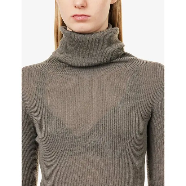 Rick Owens Roll Neck Virgin Wool Top