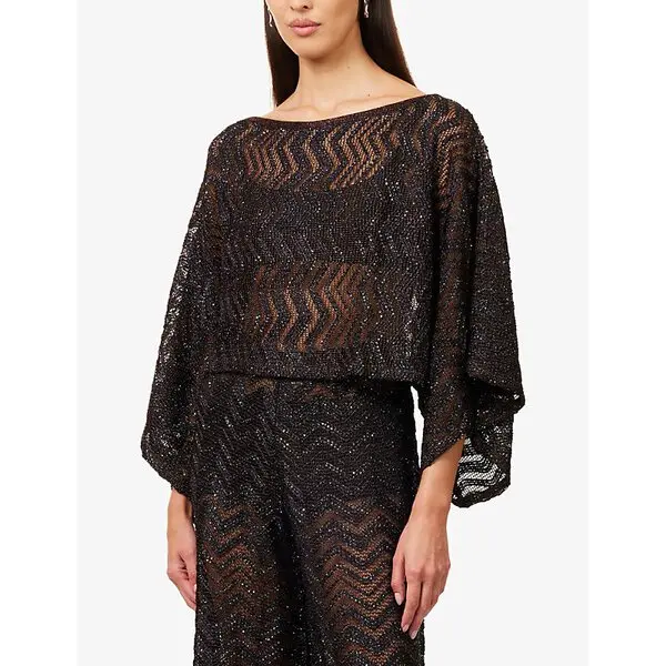 Missoni Sequinned Lamé Knitted Top