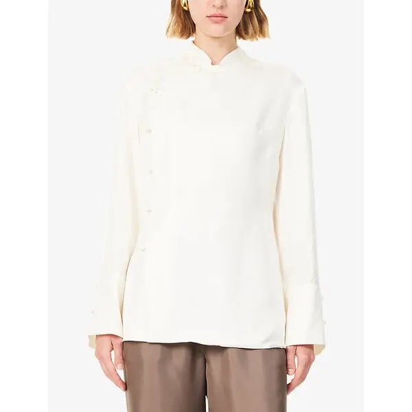 ROHE FRAMES Pankou Knotted Silk Shirt