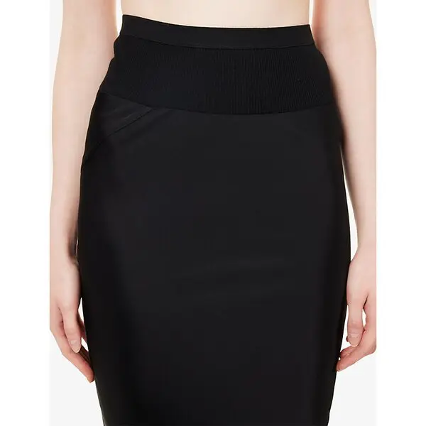Rick Owens Coda Slim Long Satin Maxi Skirt
