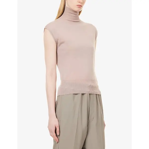 Rick Owens Sleeveless Virgin Wool Turtleneck Jumper