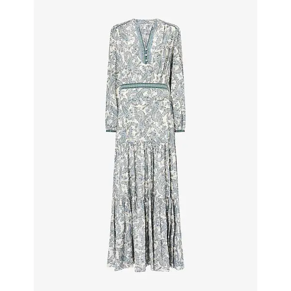 Veronica Beard Paisley-print Silk-blend Maxi Dress