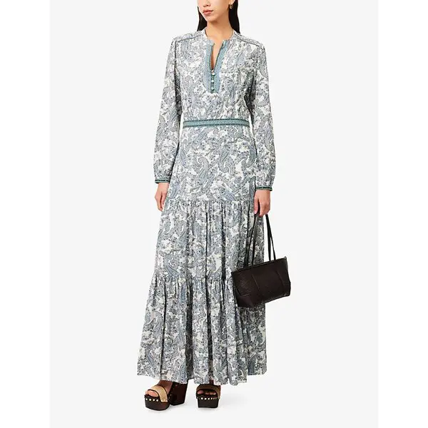 Veronica Beard Paisley-print Silk-blend Maxi Dress