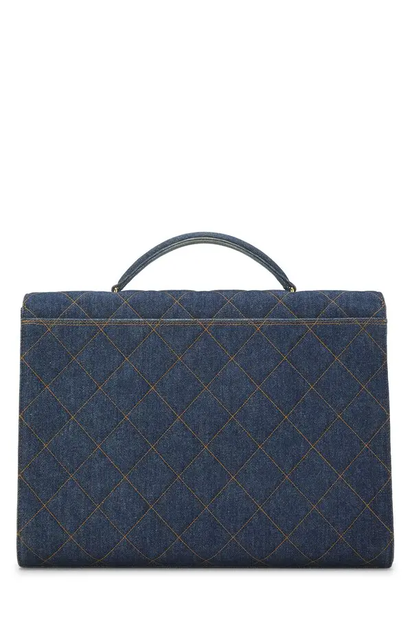 Chanel Quilted Denim Briefcase