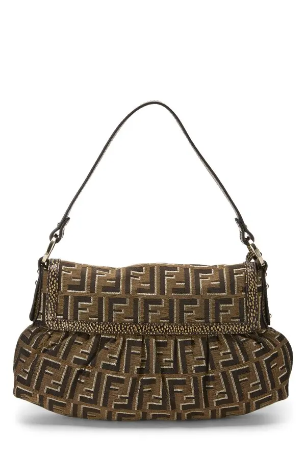Fendi Zucca Lurex Chef Shoulder Bag