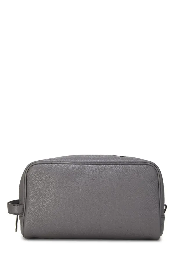 Fendi Leather Toiletry Pouch - Grey