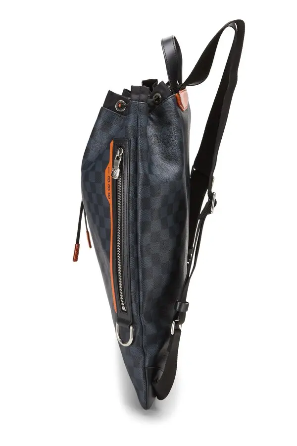 LOUIS VUITTON Damier Cobalt Race Drawstring Backpack