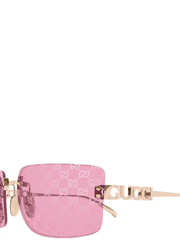 Gucci Rimless Square-frame Sunglasses