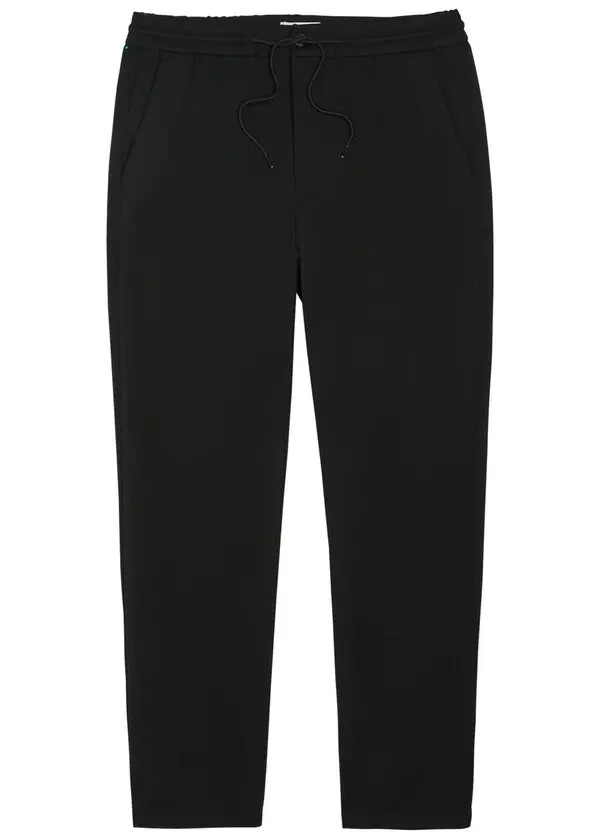 LES DEUX Tapered-leg Trousers - Black